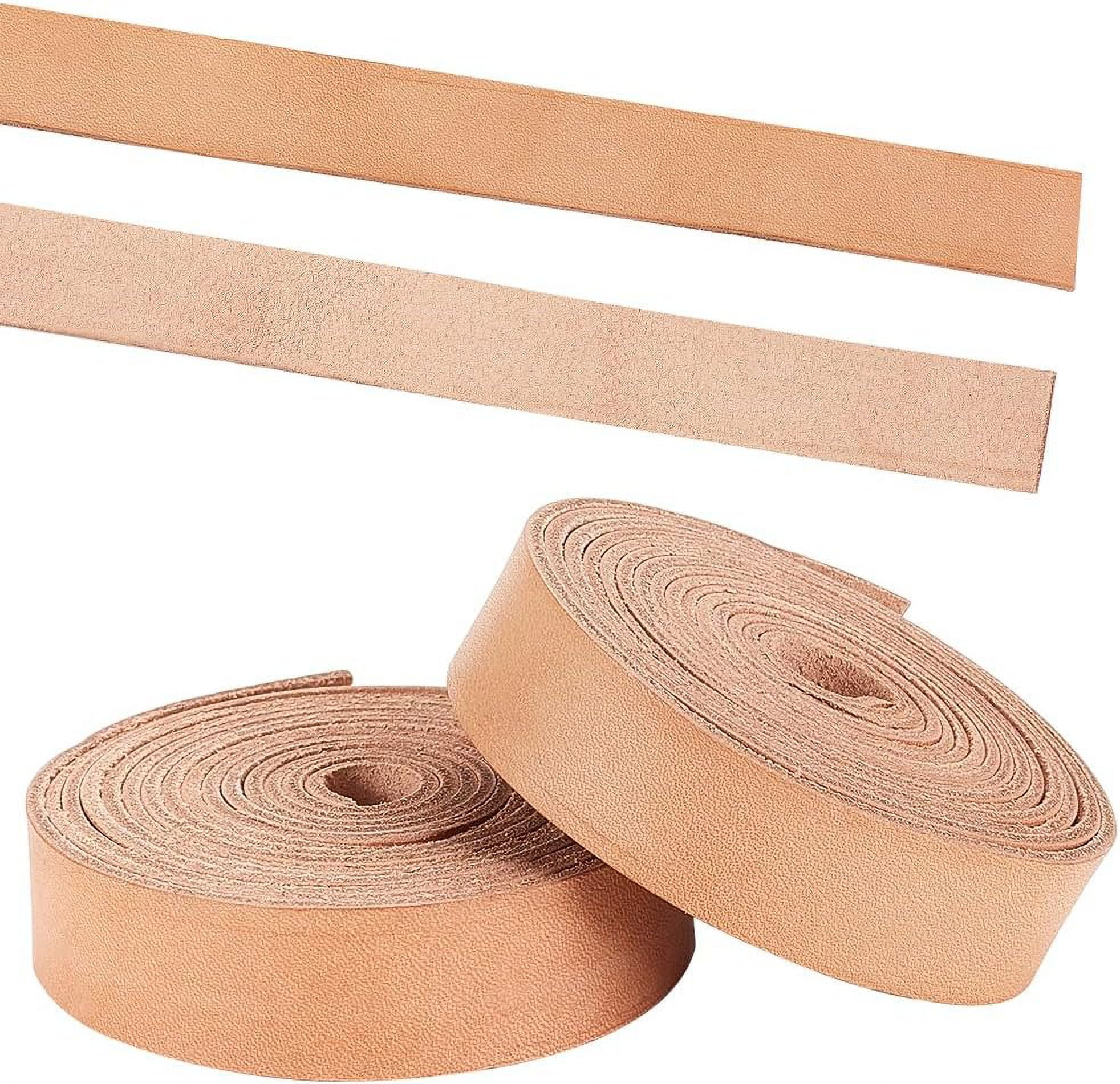 Wide Leather Straps 3/4 x 157 Inch Flat Leather Strip 2.5mm Thick ...