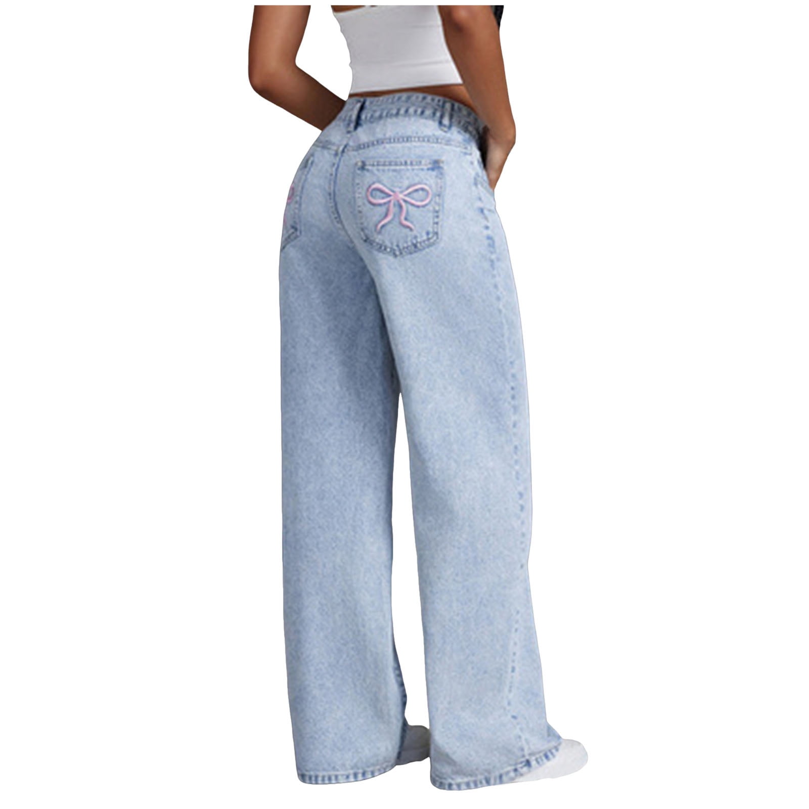 Wide Leg Jeans With Elastic Waist Tween Girls' Jeans Casual Elastic ...