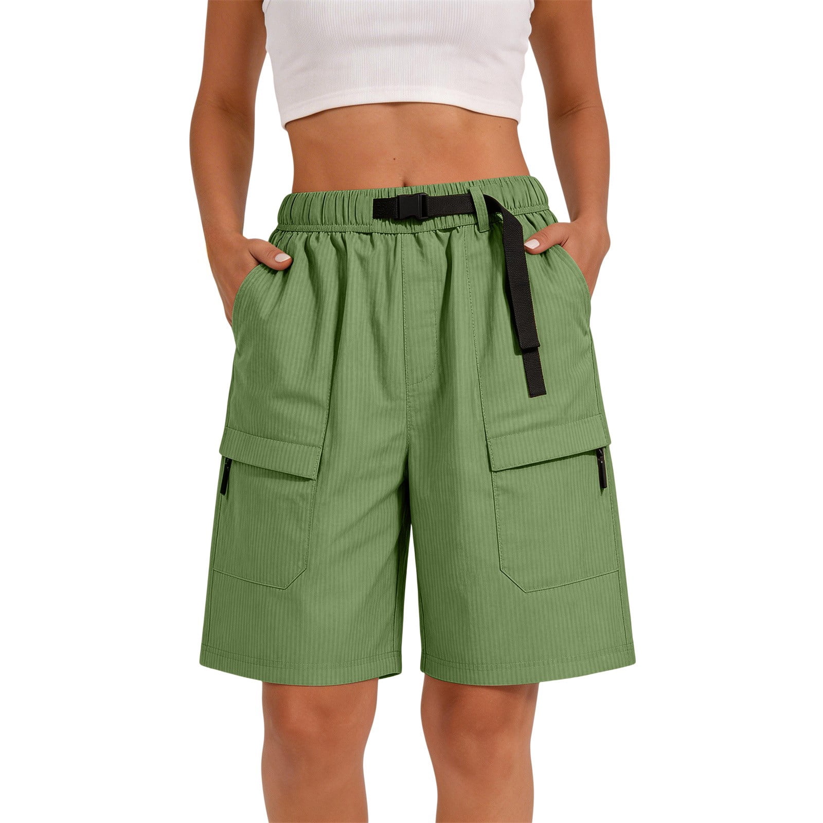 Wide Leg Pants Woman Cargo Knee Length Outdoor Hiking Summer With ...