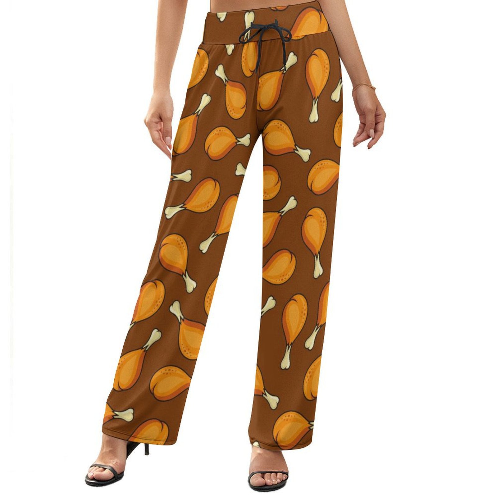 Wide Leg Pants Woman - Chicken Legs 1 Loose High Waisted Palazzo Pants ...