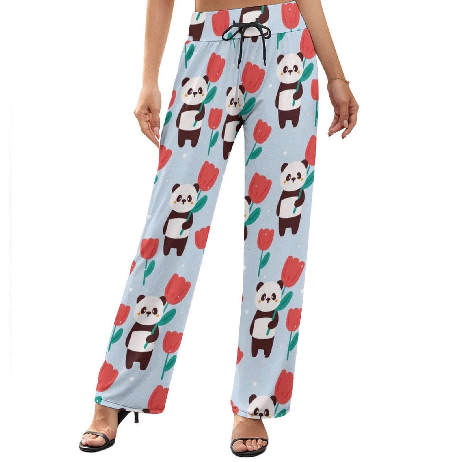 Wide Leg Pants Woman - Panda And Rose Loose High Waisted Palazzo Pants ...