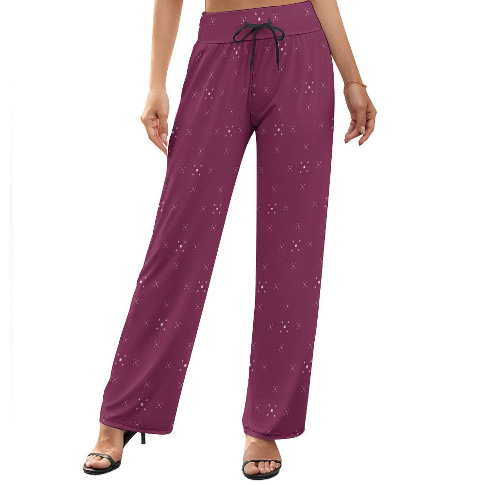 Wide Leg Pants Woman - Small Stars Loose High Waisted Palazzo Pants for ...