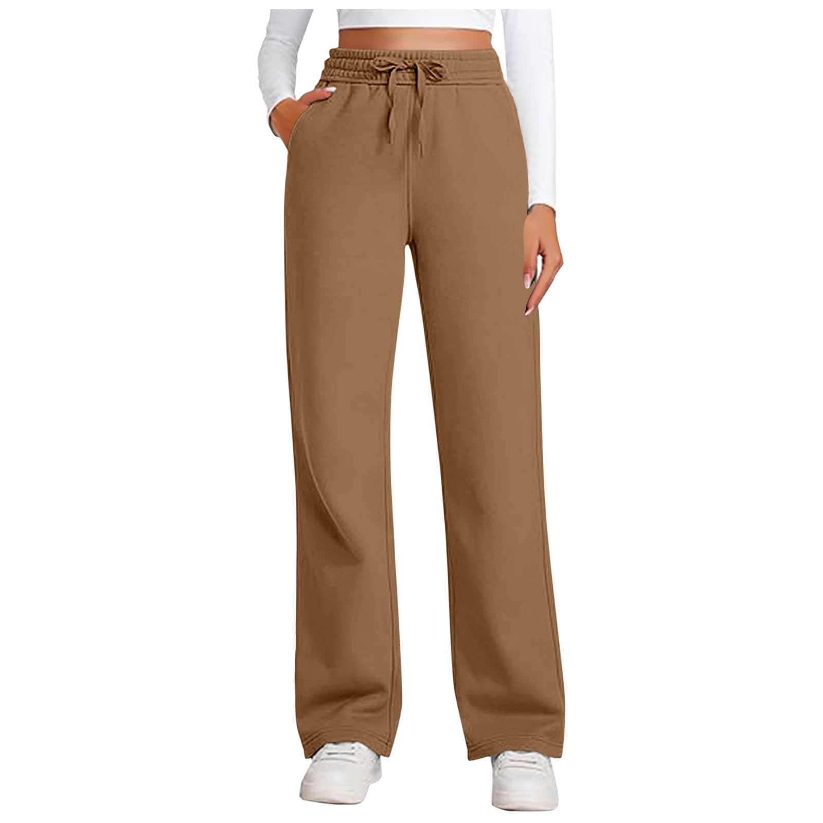 Wide Leg Sweatpants Woman Sevevn Womens Sweatpants 2025 Baggy Wide ...