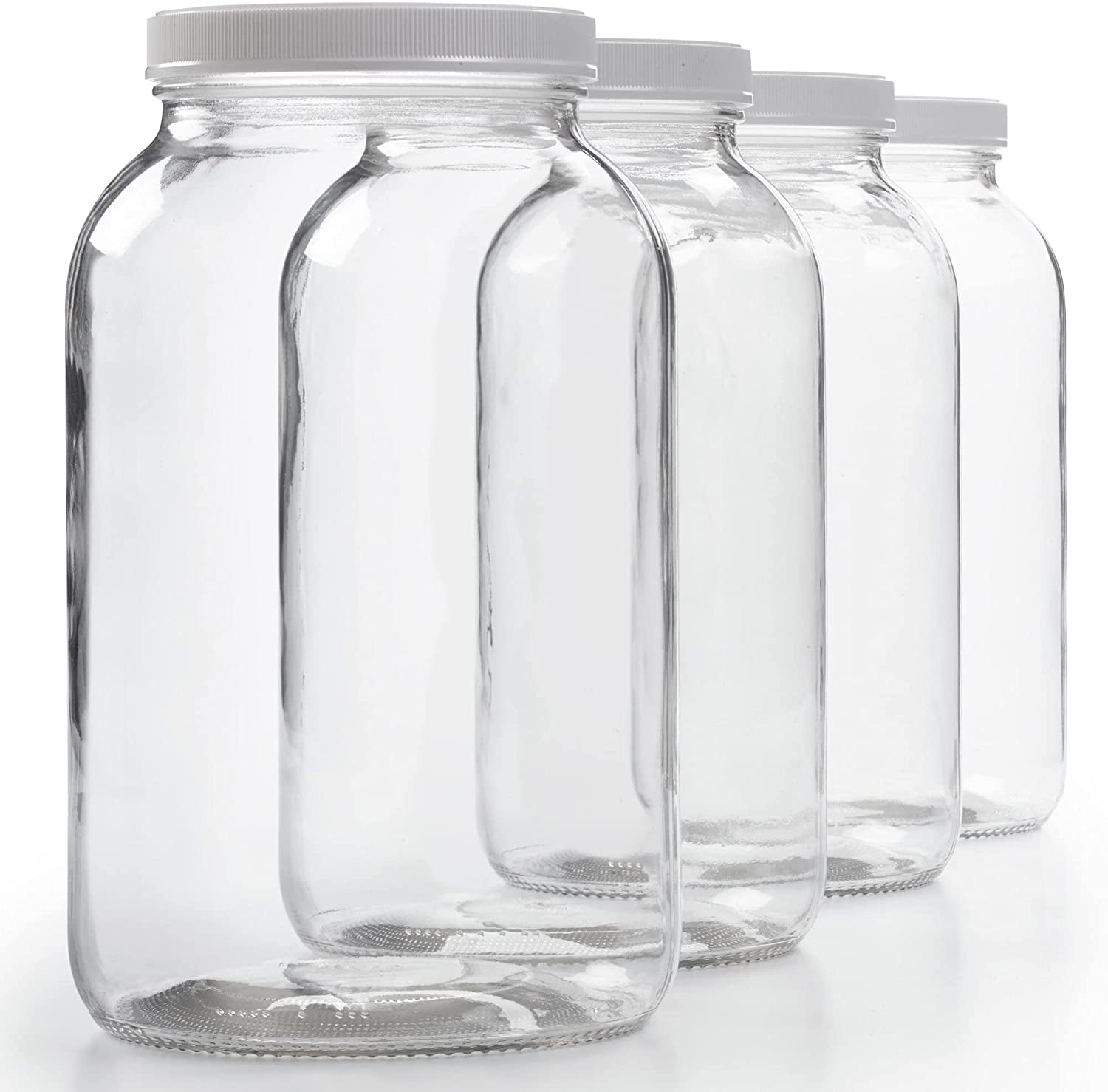 Wide Mouth 1 Gallon Glass Jar with Lid - Glass Gallon Jar for Kombucha ...