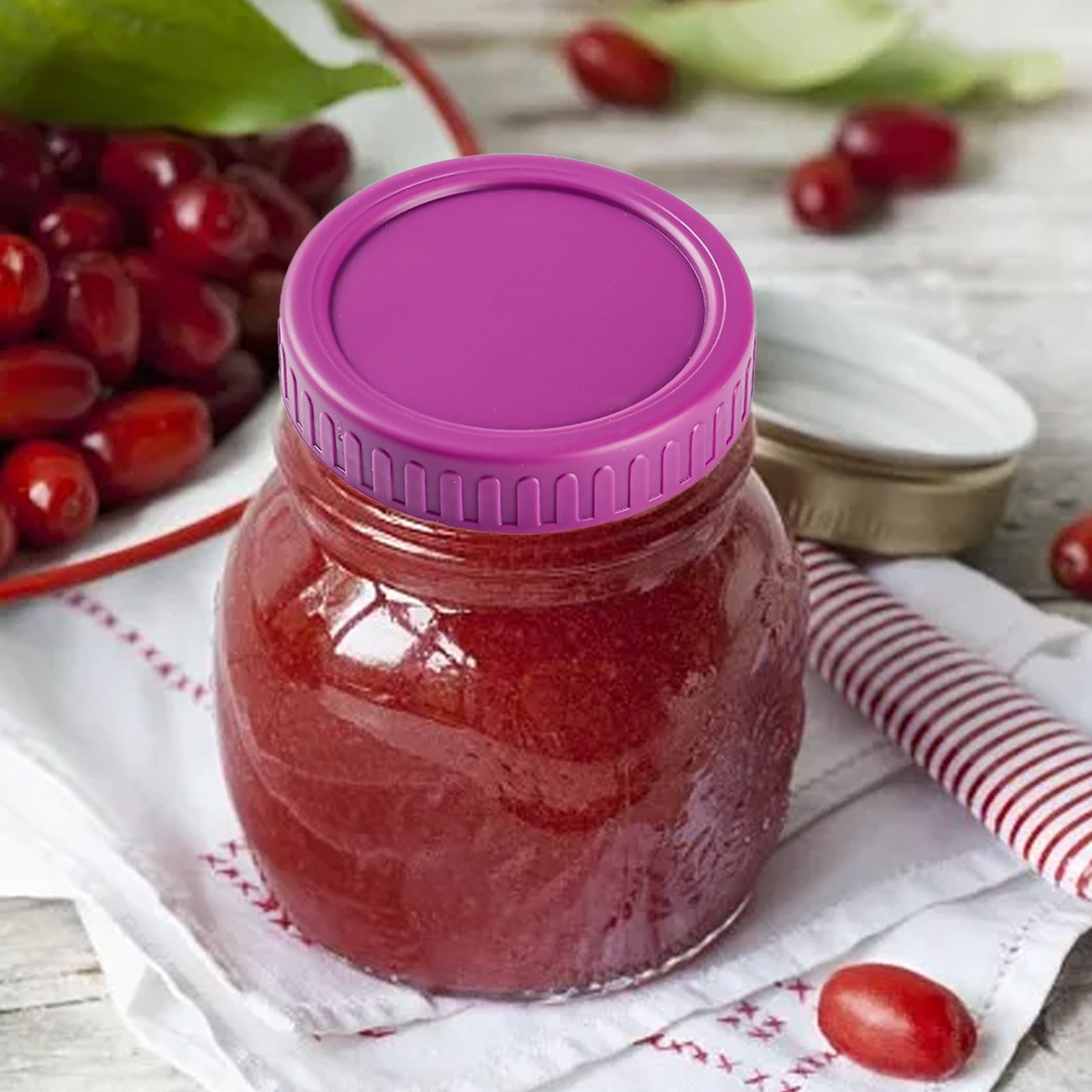 Wide Mouth Jar Lids Plastic Canning Storage Lids Leak Proof And Scratch ...