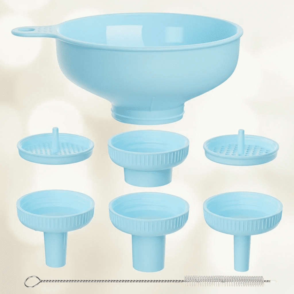 Wide Mouth Kitchen Funnel Set, Food Grade Plastic Canning and Cooking ...