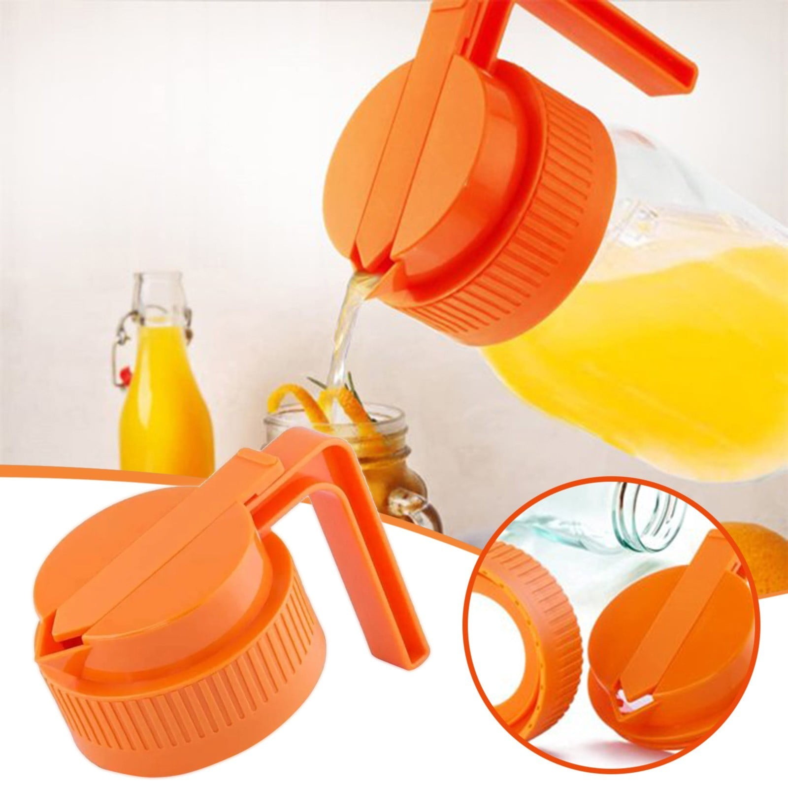 Wide Mouth Mason Jar Flip Cap Lid With Handle Innovative Sliding Lid ...