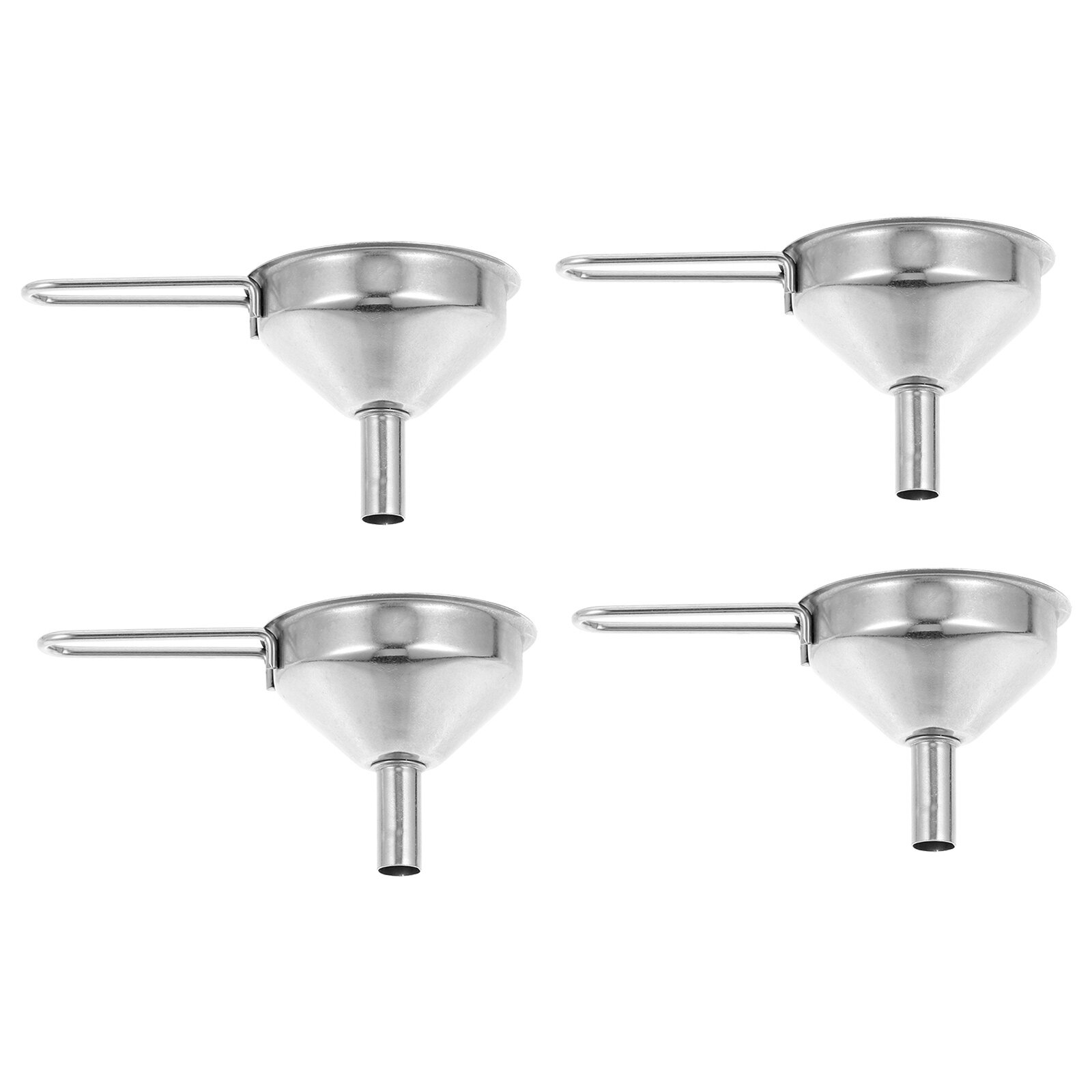 4Pcs Stainless Steel Mini Funnel Household Liquid Funnel Kitchen Oil ...