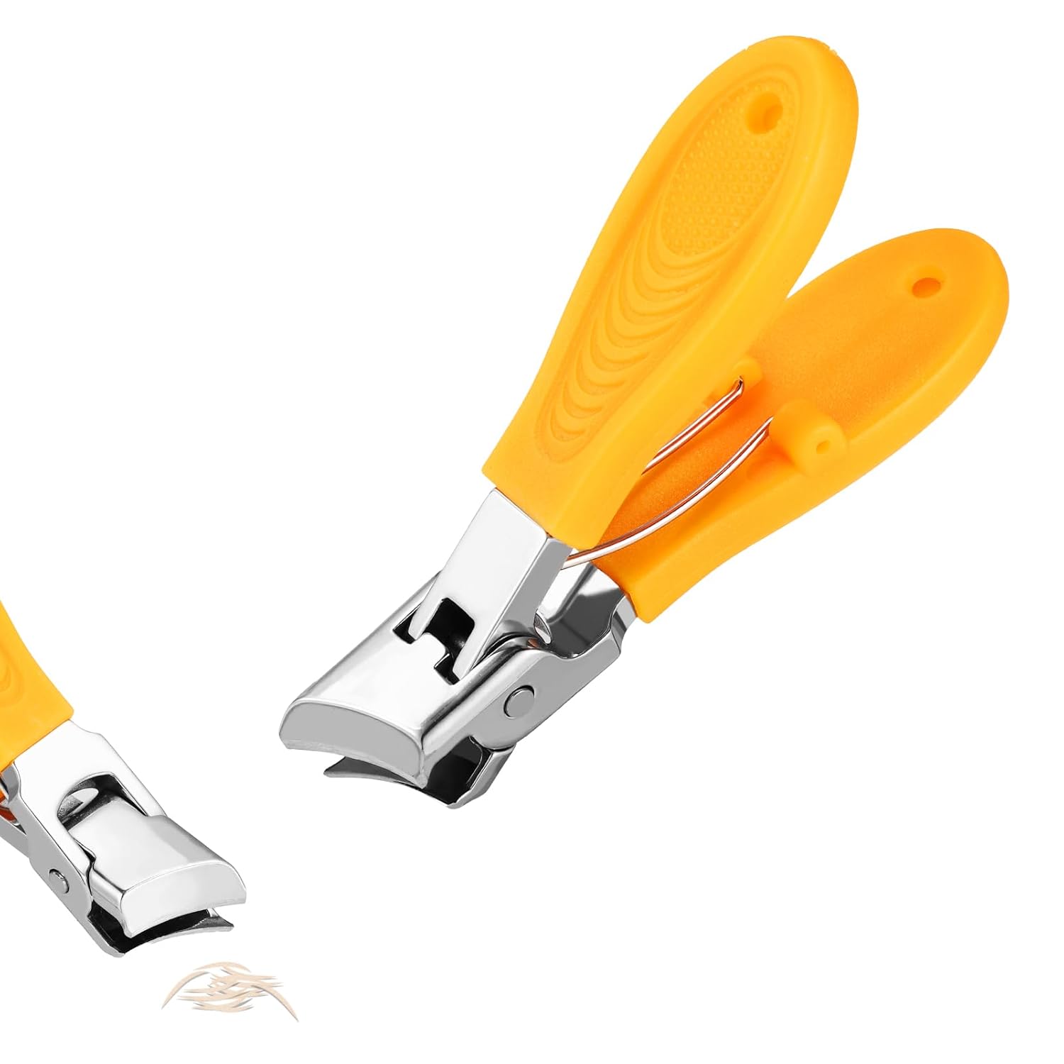 Wide Mouth Nail Clippers, 3.07x0.75 Inch Splash-Proof Angled Head Nail ...