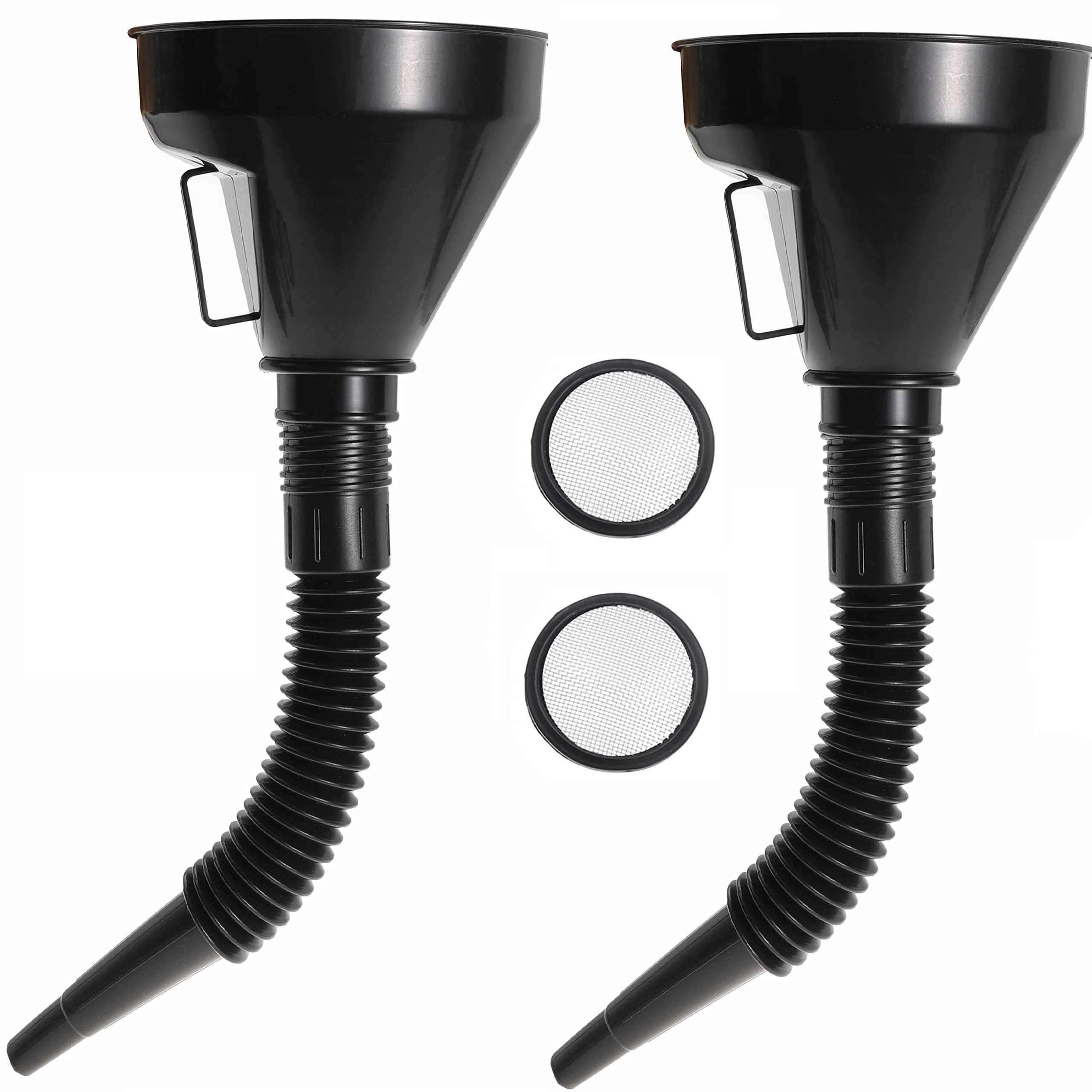 Wide Mouth Oil Funnel with Flexible Extension Nozzle Hose with Handle ...