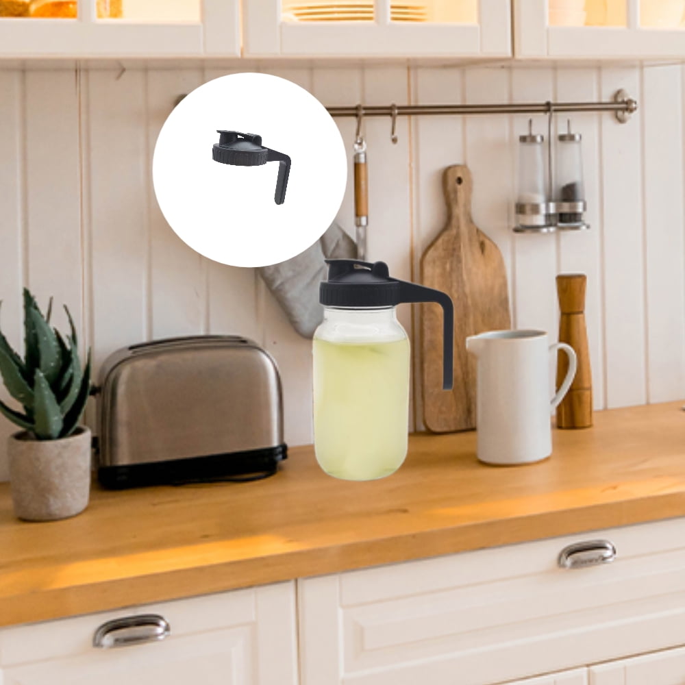 Wide Mouth Pouring Spout Lid ,Jar Pitcher Lid with Handle ,Airtight Jar ...