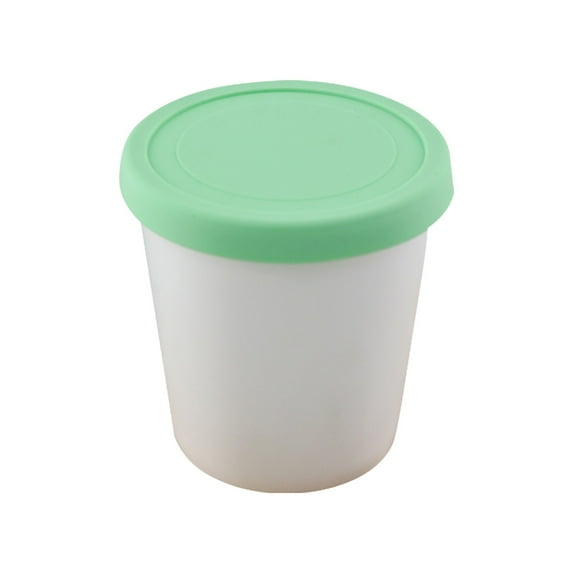 Wide-Mouth Round Ice Cream Cup with Silicone Seal Lid, Reusable 12 Oz ...