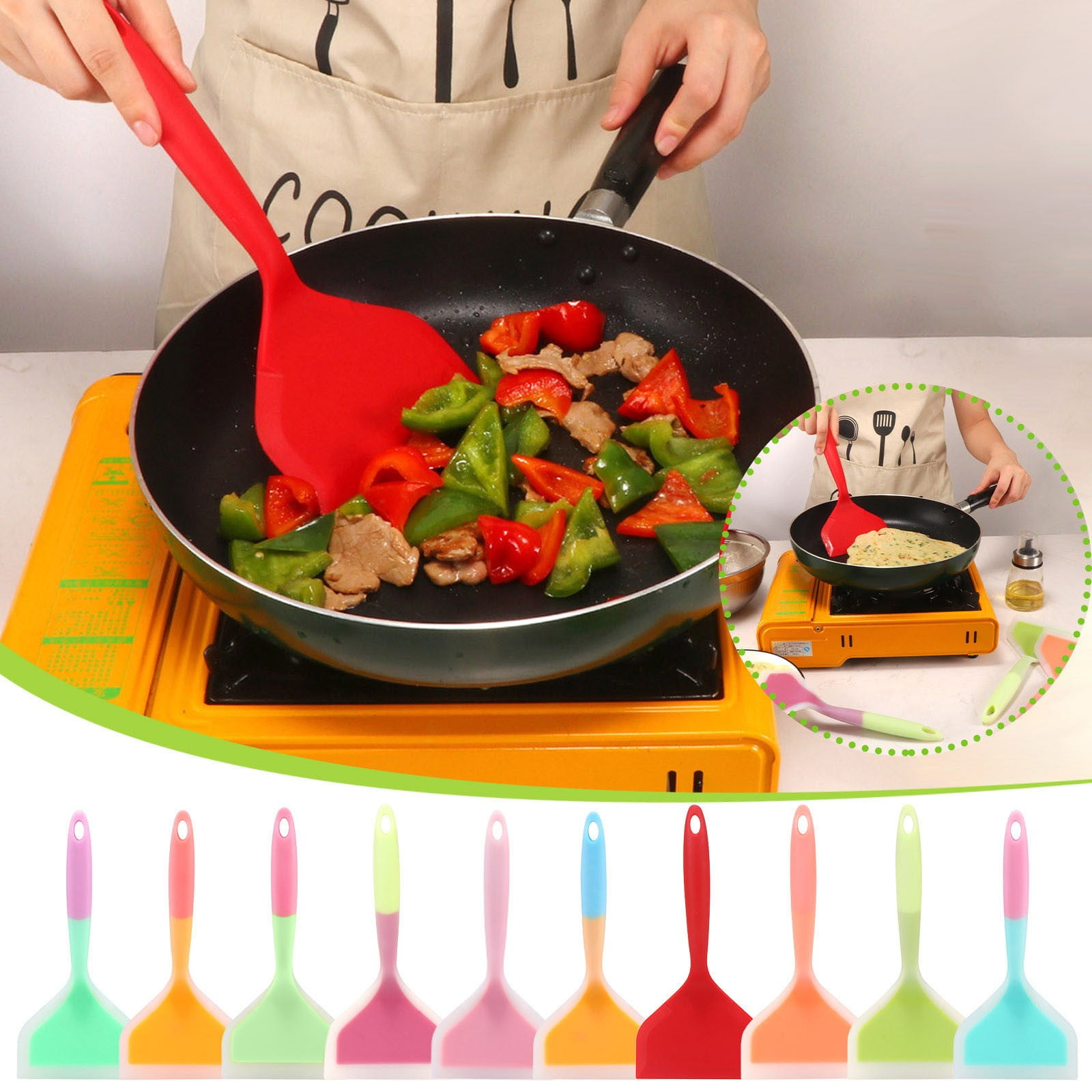 Wide Mouth Spatula Turner, Large Non-Stick Pizza and Pancake Flipper ...