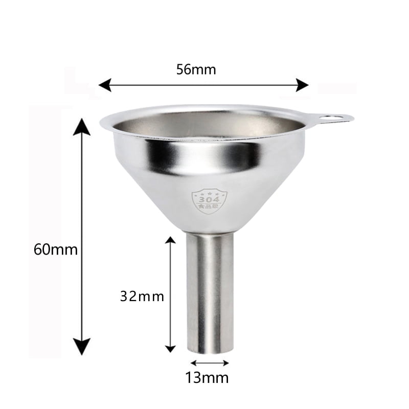Wide Mouth Stainless Steel Funnel Metal Mini Funnel Spice Cooking Oil ...