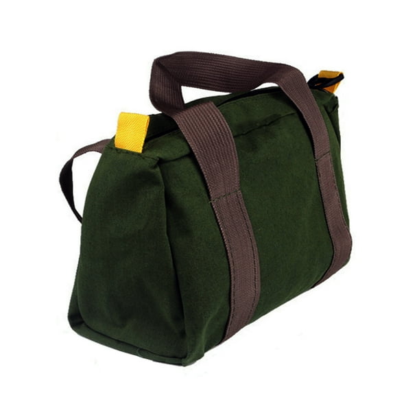 Wide Mouth Tool Bag,Heavy Duty Canvas Tool Storage Bag,Multi-function ...