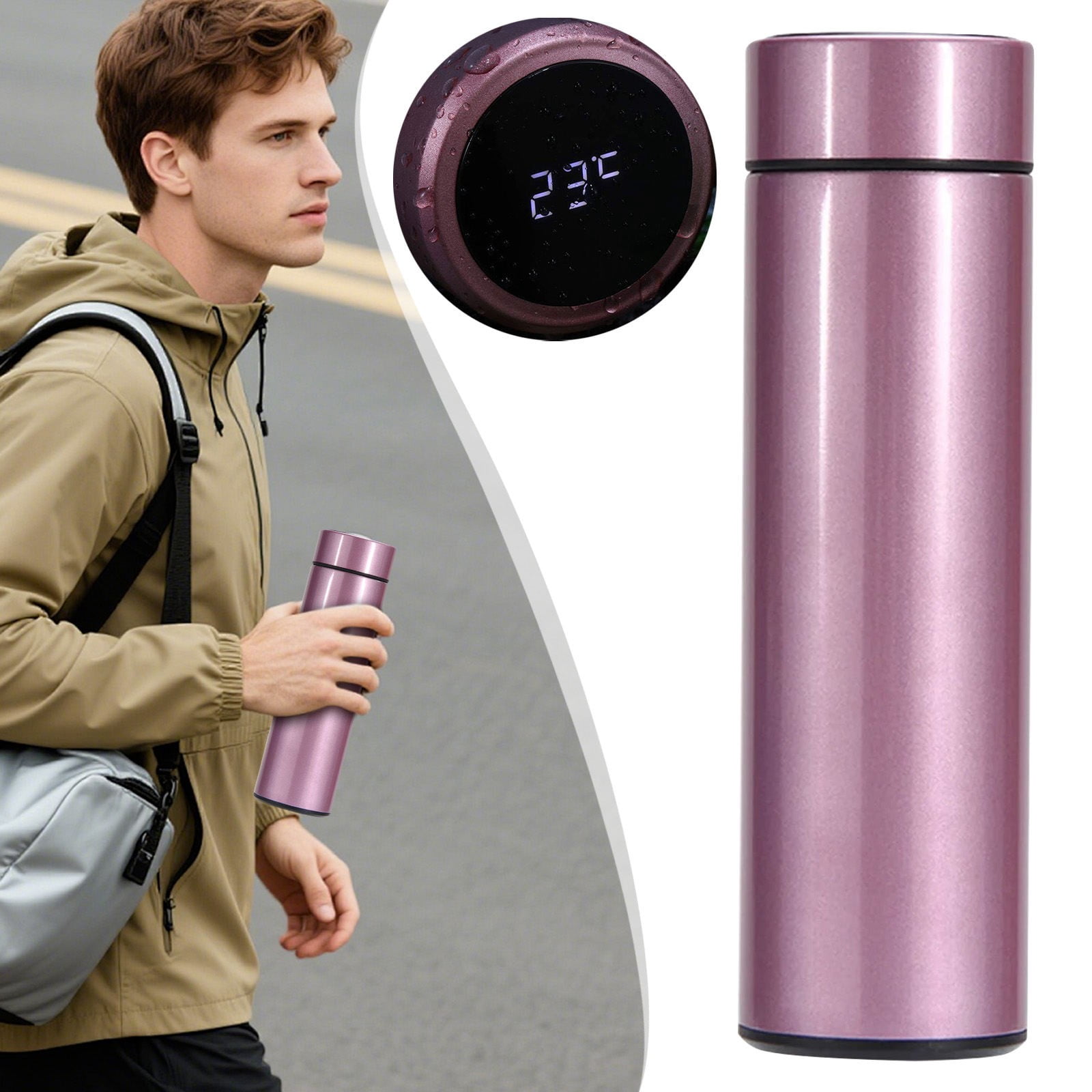 Wide Mouth Water Bottle,A Thermally Labeled Travel Mug For Coffee Or ...