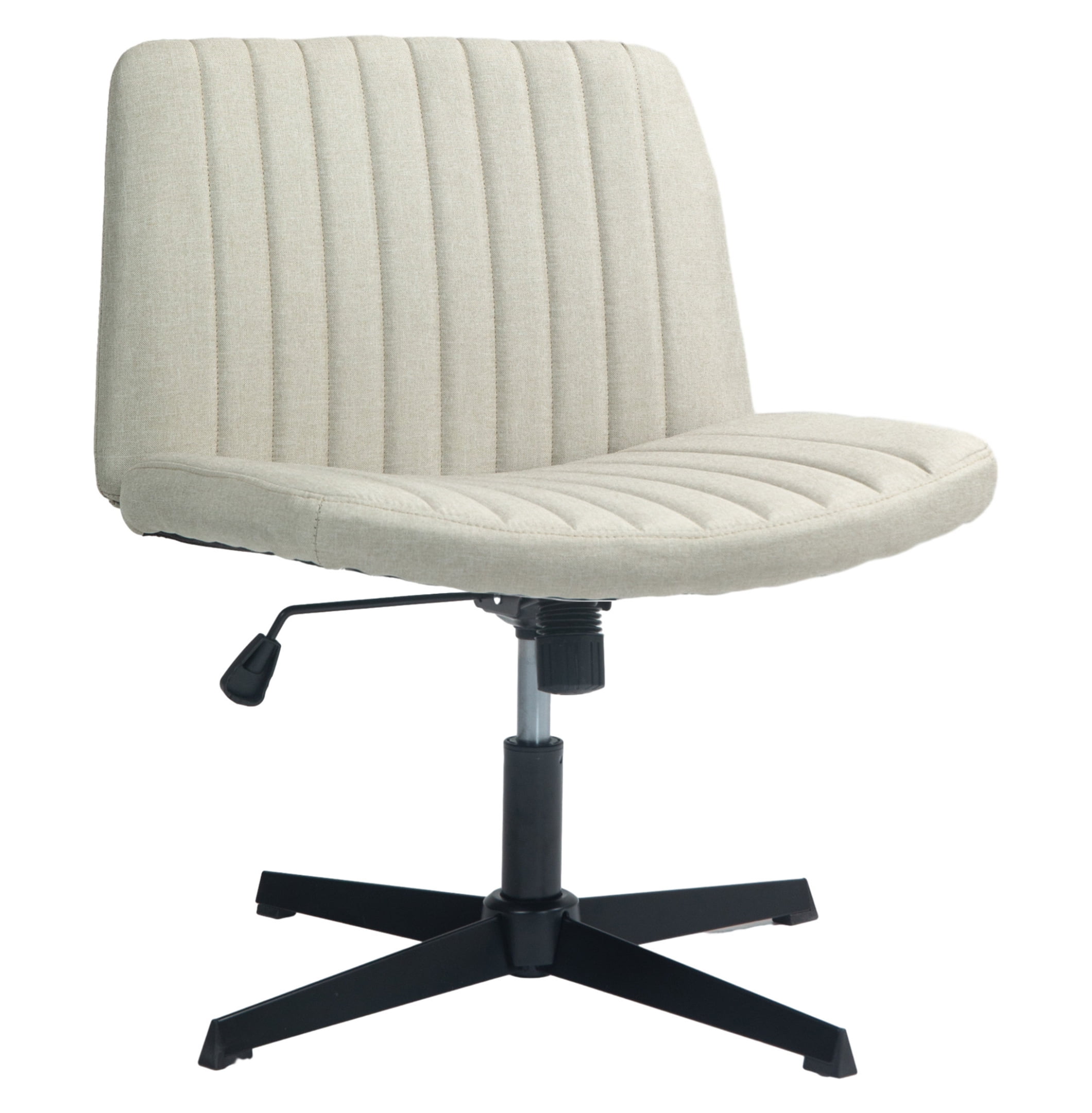 Wide Office Chair, Armless Office Desk Chair, Computer Fabric Vanity ...