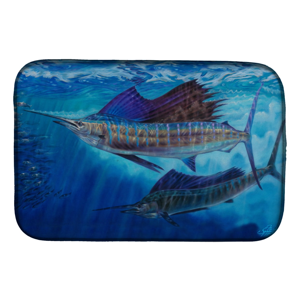 Wide Open Sailfish Dish Drying Mat - Walmart.com