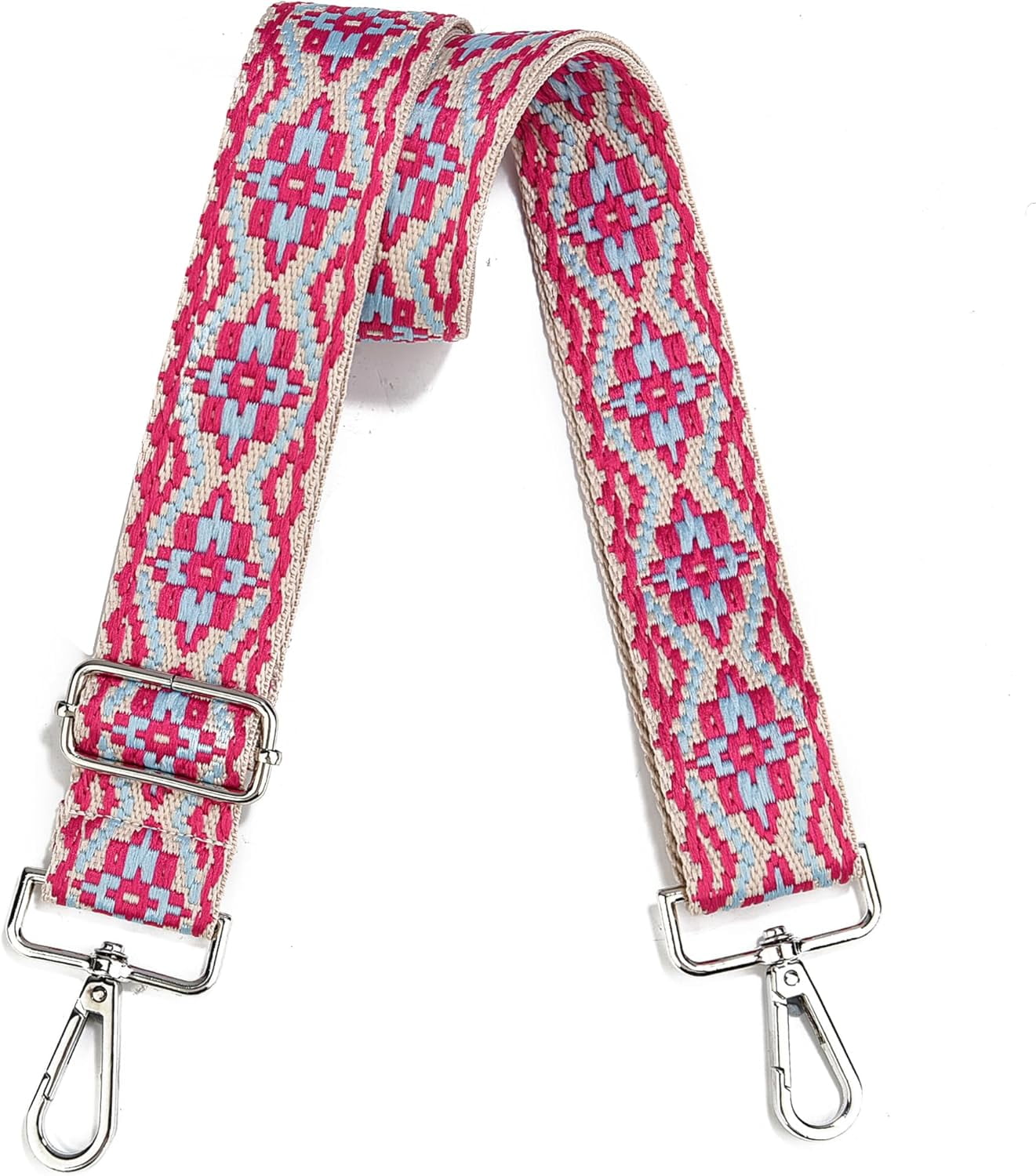 Wide Purse Strap Adjustable Replacement Crossbody Bag Strap Silver ...