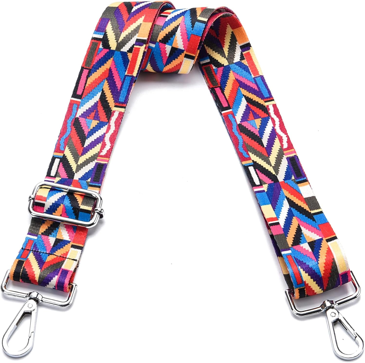 Wide Purse Strap Adjustable Replacement Crossbody Bag Strap Silver ...