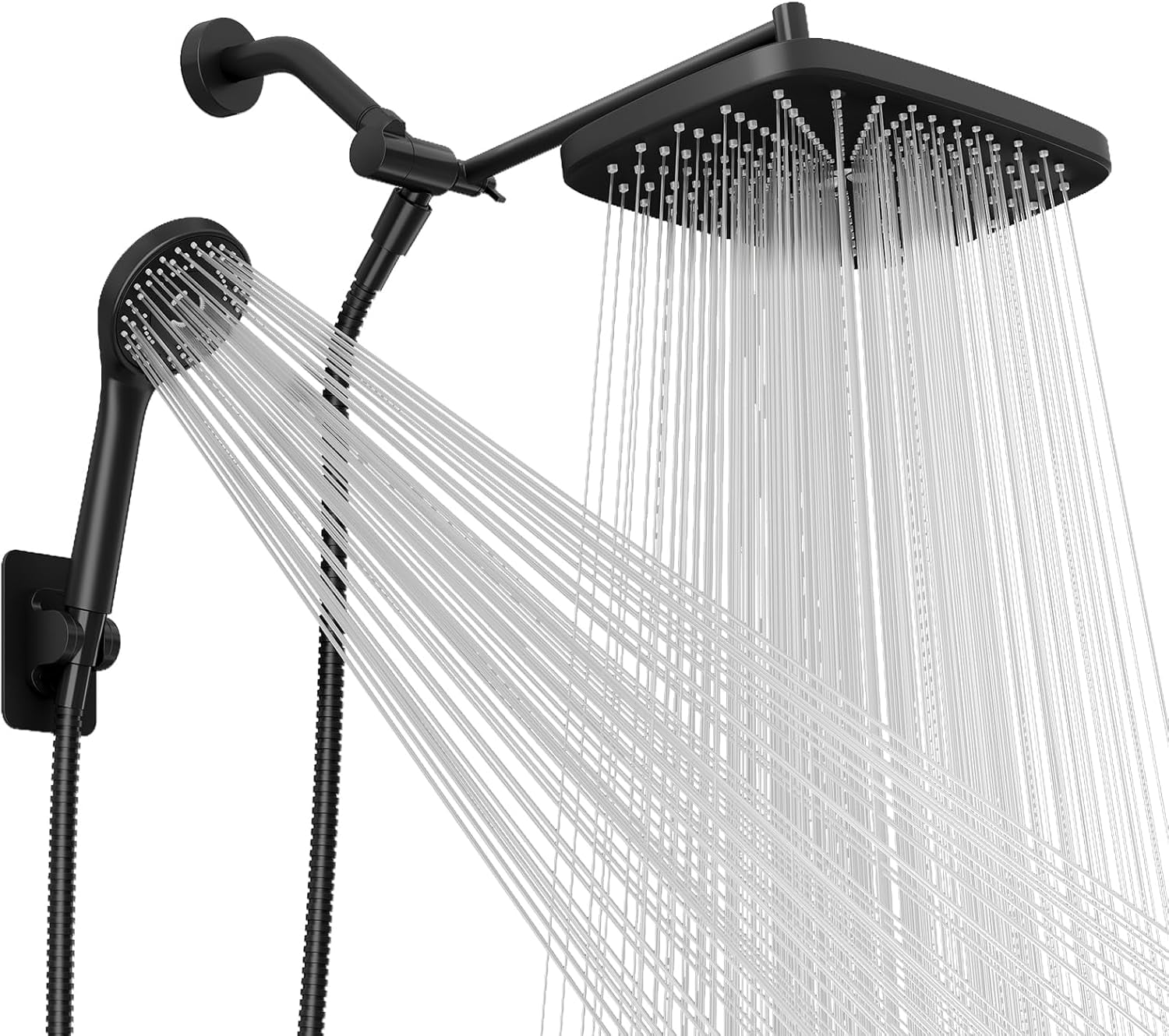 Wide Rain Shower Head With 5 Modes Handheld Showerheads, High Pressure ...