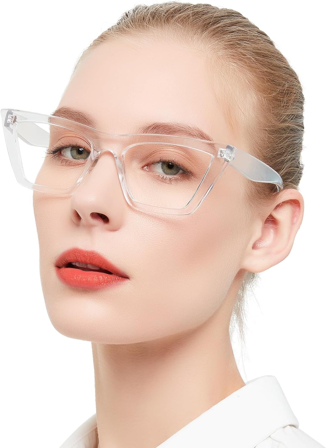 Wide Reading Glasses Women Cat Eye Readers with Spring Hinge - Walmart.com