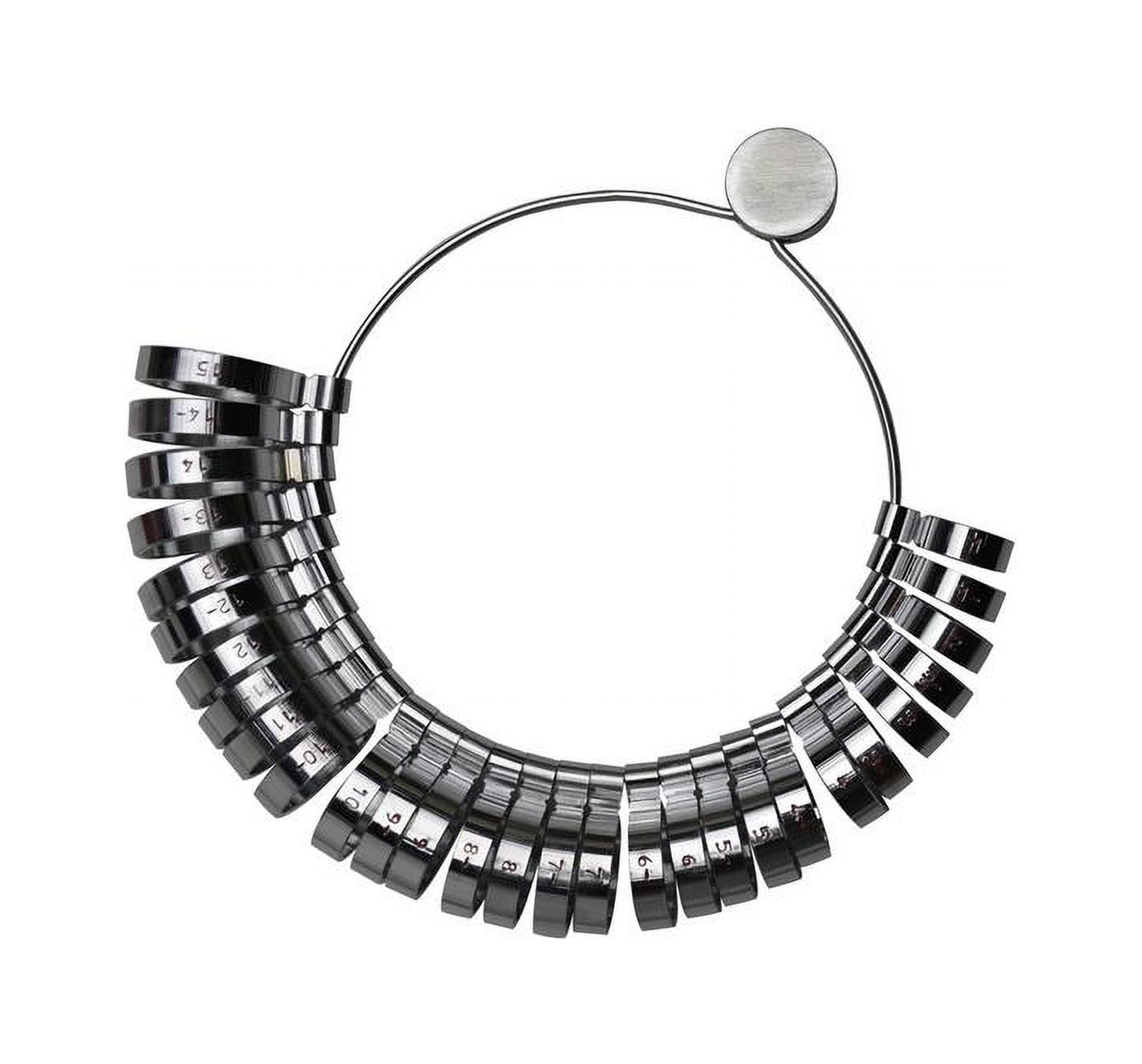 Wide Ring Sizer Gauge Set with Standard U.S. Sizes 1-15 Plus Half Sizes ...