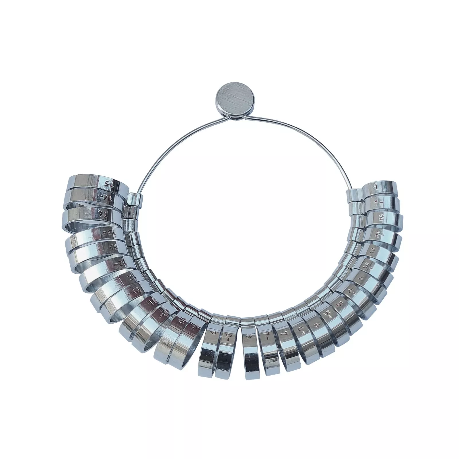 Wide Ring Sizer Metal Gauge Set Sizes Half Sizes 1-15 Jewelry Measuring ...