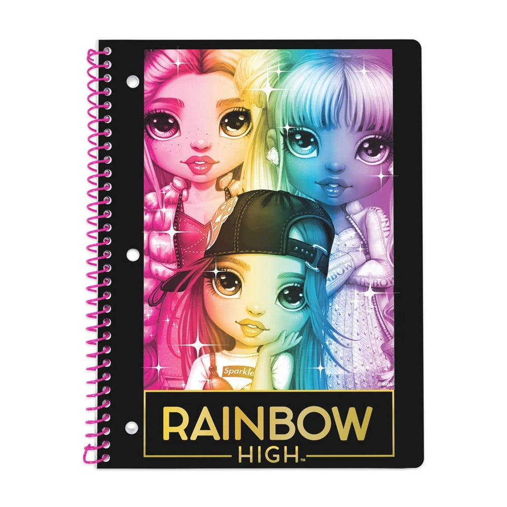 Wide Ruled 1 Subject Spiral Notebook Rainbow High 1 - Innovative ...