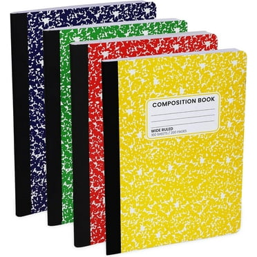 Composition Book Wide Ruled 30 Sheets/60 Pages, Premium Marble Notebook ...