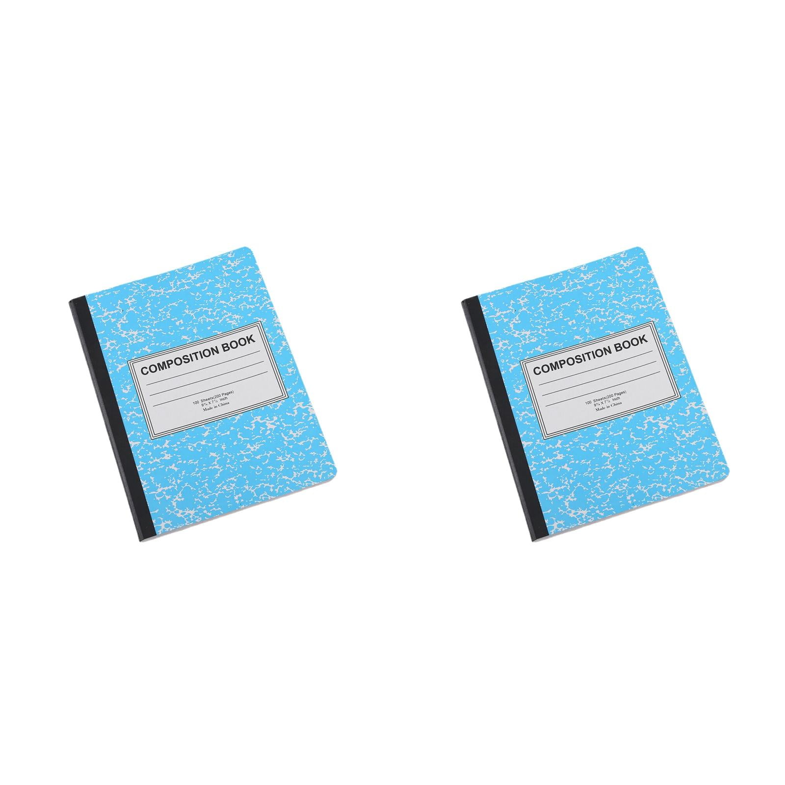 Wide Ruled Composition Notebook 2 Pack Blue Marble Cover 100 Sheets ...