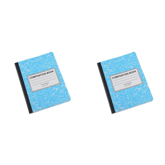 Wide Ruled Composition Notebook 2 Pack Blue Marble Cover 100 Sheets ...