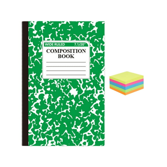Wide Ruled Composition Notebook, Marble Cover, 100 Pages, 1 Count ...