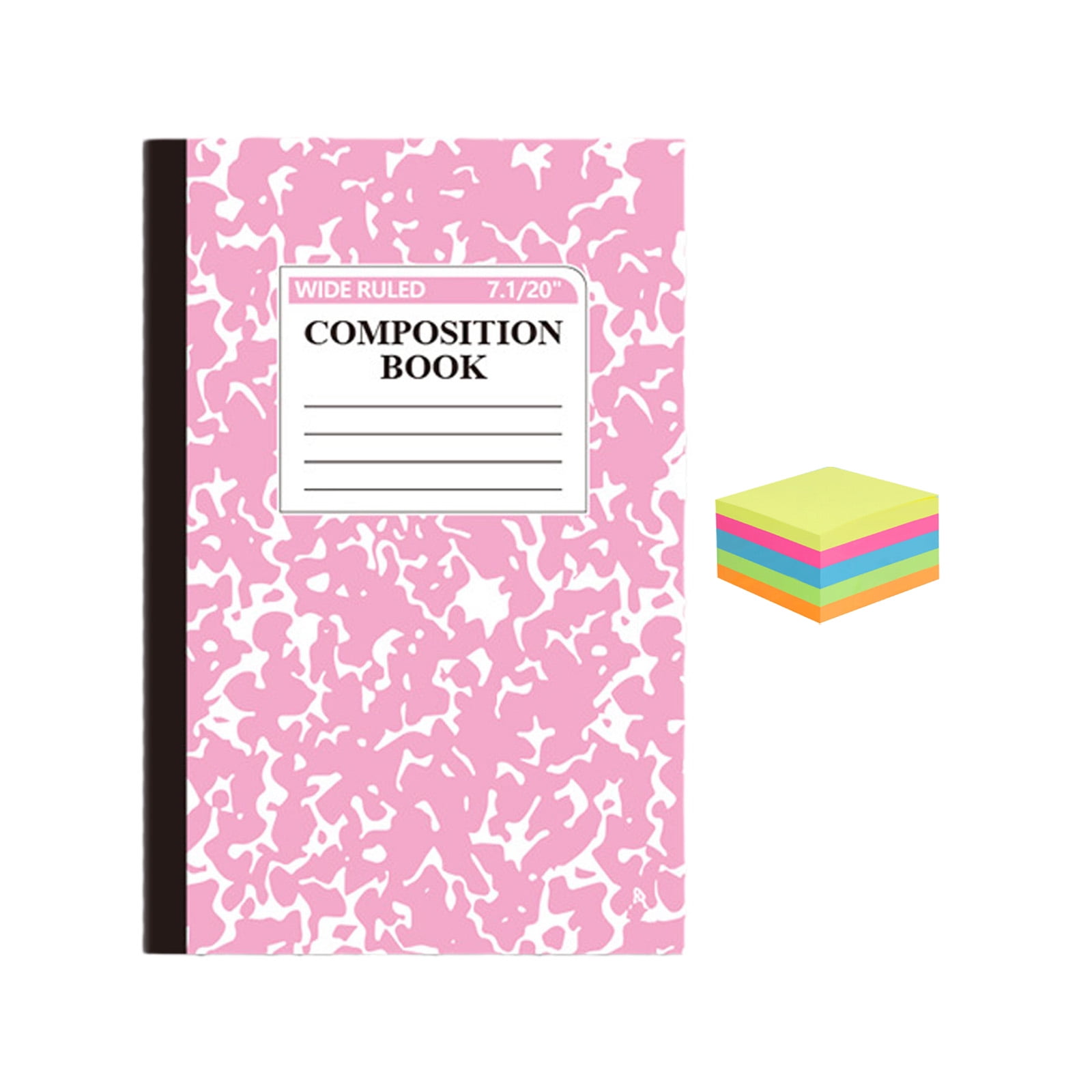 Wide Ruled Composition Notebook & Stickler, Marble Cover, 100 Pages, 1 ...