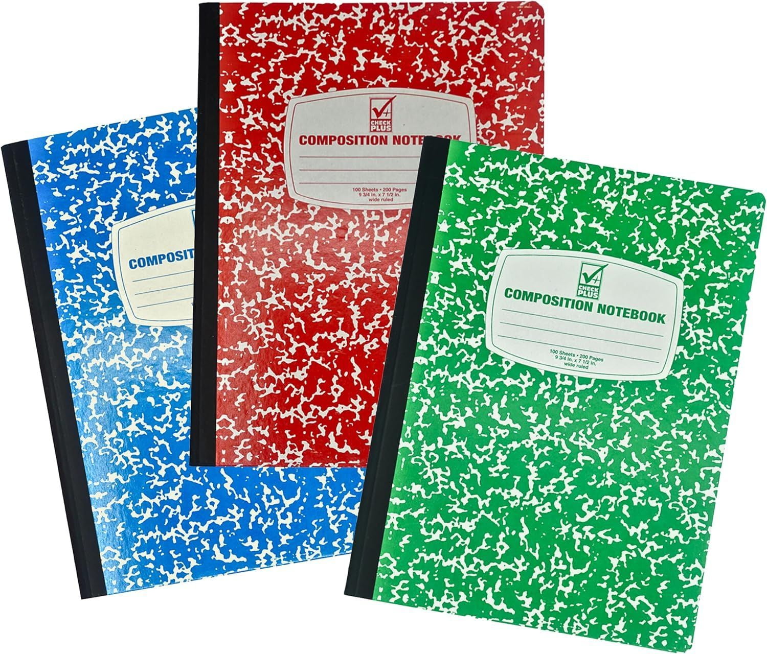 Wide Ruled Notebook Assorted Color, Marble Composition Notebook ...
