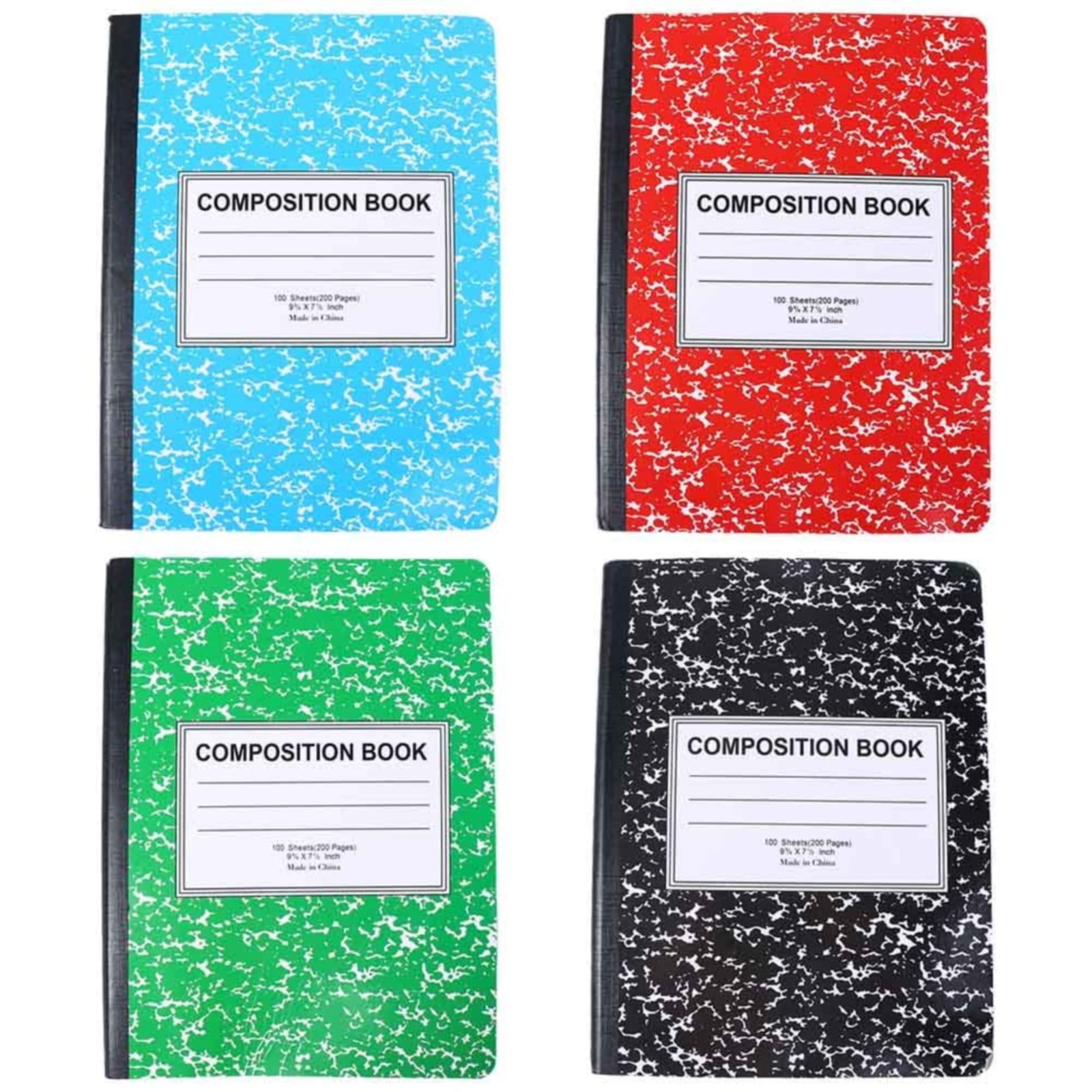 "SOOTOP Wide Ruled Composition Notebook, Assorted Colors, Sewn Binding ...