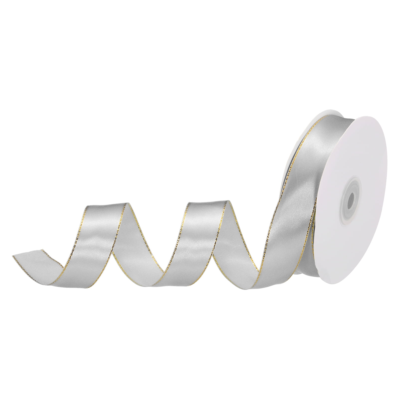 Wide Satin Ribbon with Gold Edges Border Grosgrain Fabric Ribbon for ...