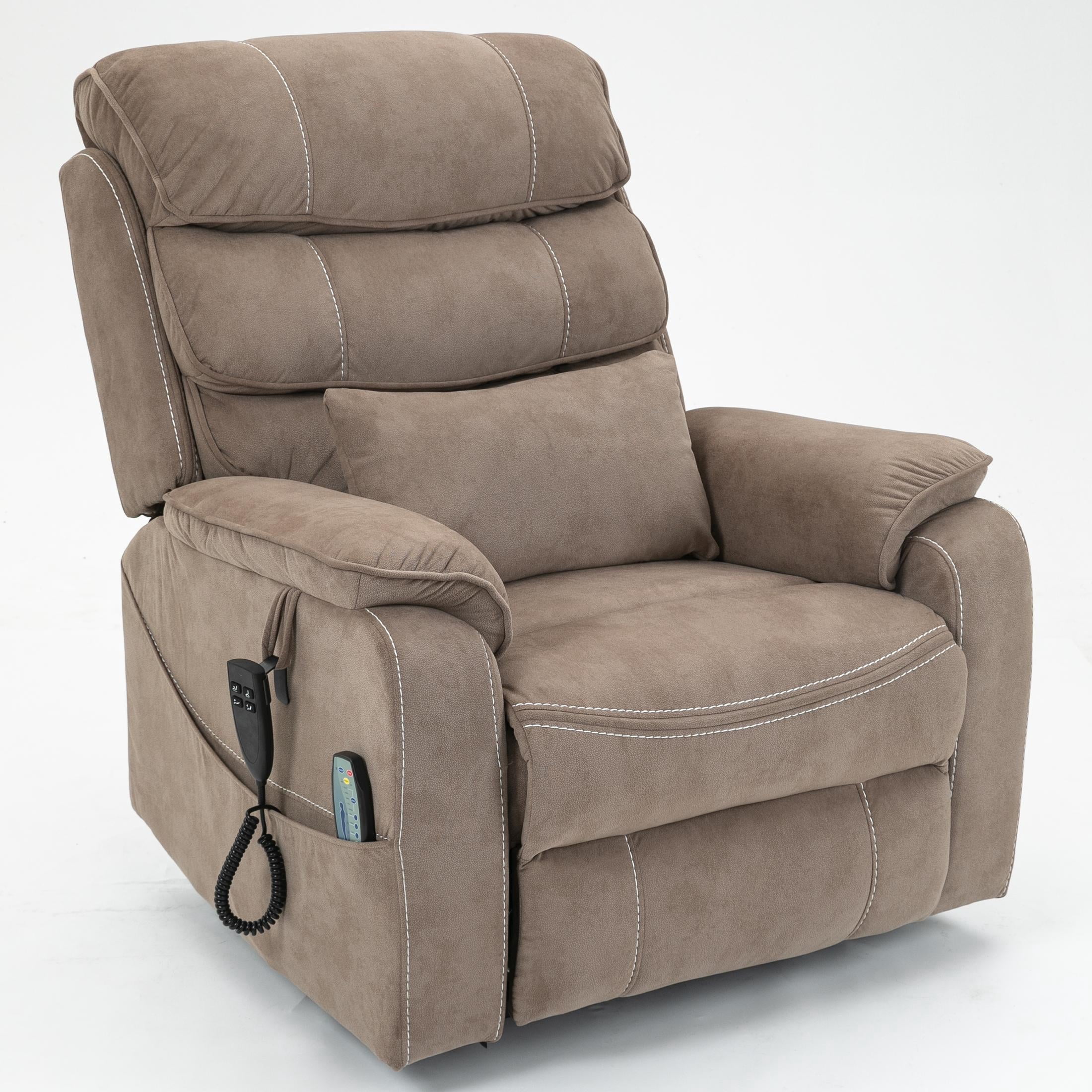 BTMWAY Extra Big & Tall Power Lift Recliner Chair with Heat Therapy ...