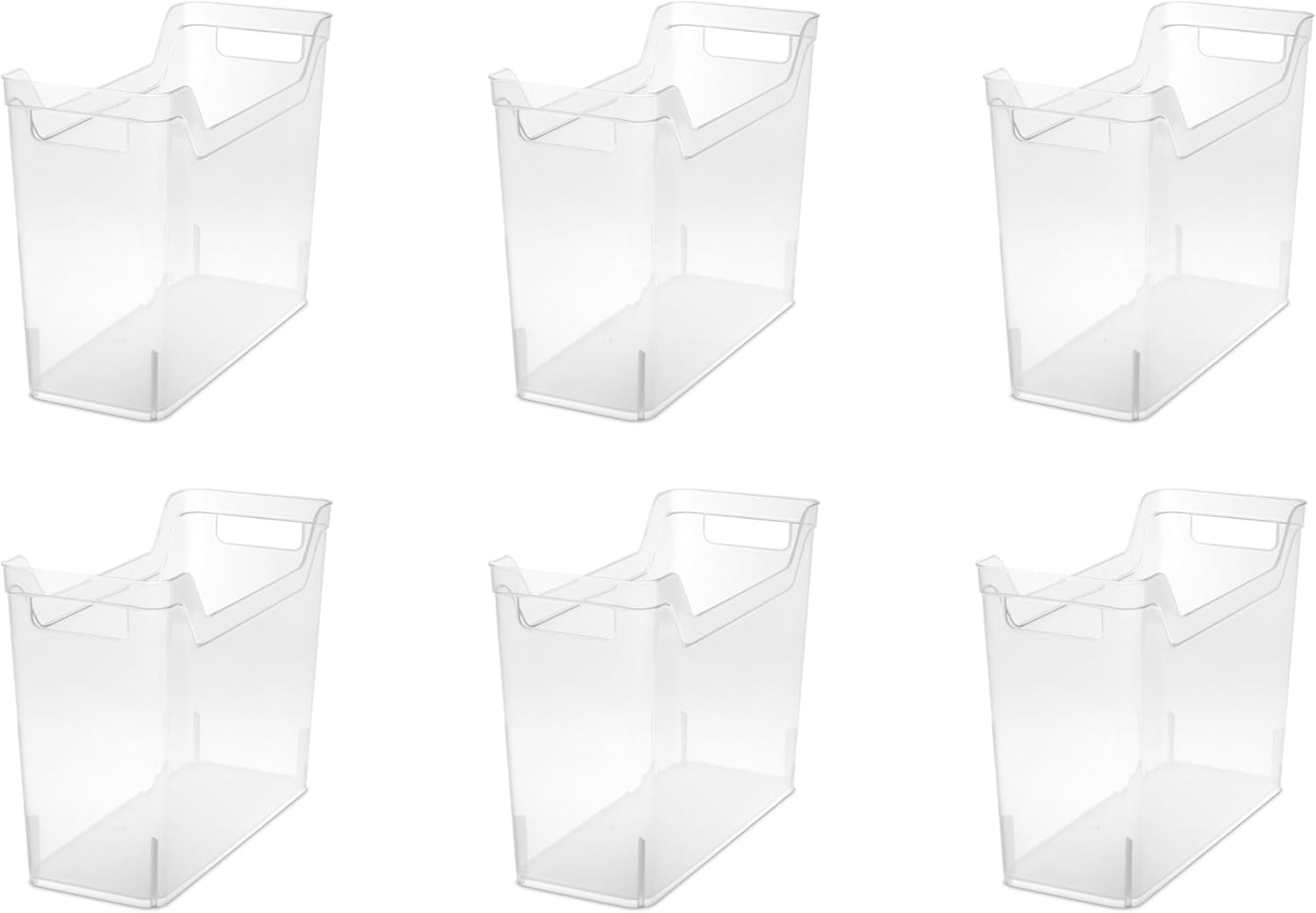 Wide Shelf Bin with Handles, Plastic Storage Container for Organizing ...