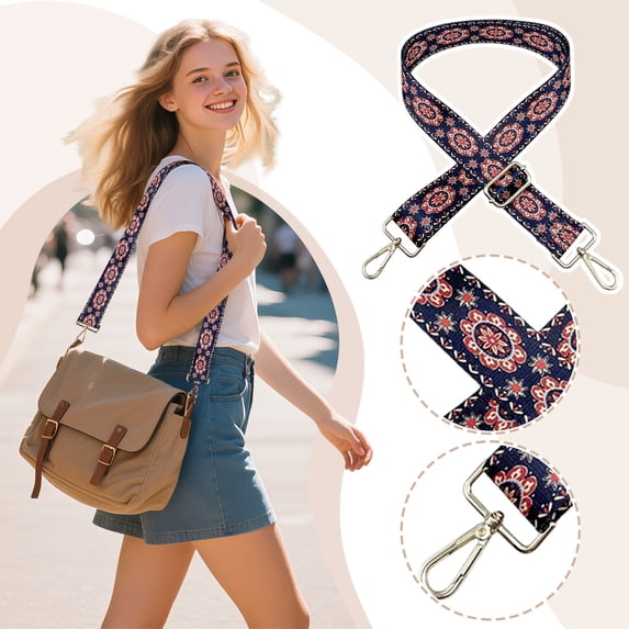 Wide Shoulder Bag Replacement Strap, Adjustable Crossbody Handbag Belt ...