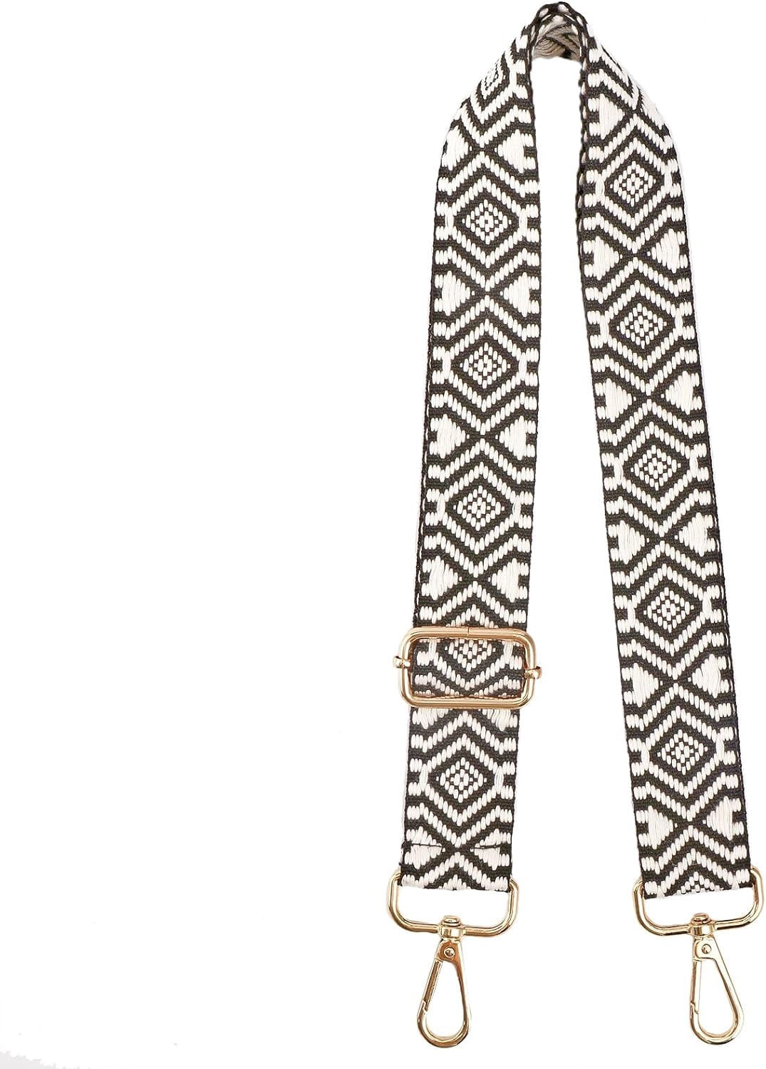 Wide Shoulder Strap Two Tone Rhombus Pattern Adjustable Bag Handle 28 ...