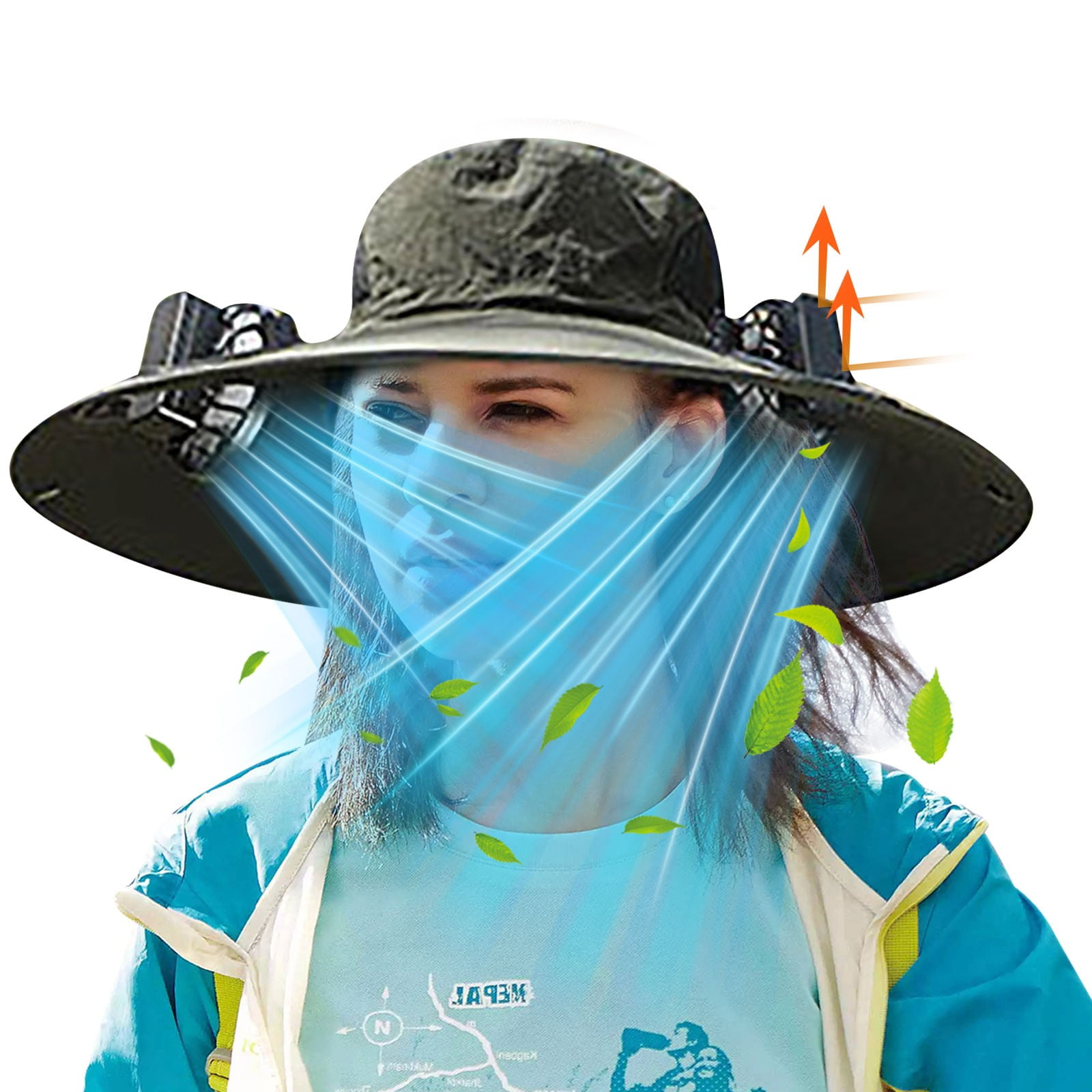 Hat Fan CXALSSY Solar Fan Cap, Solar Fan Hat, Solar Powered Fan Hat ...