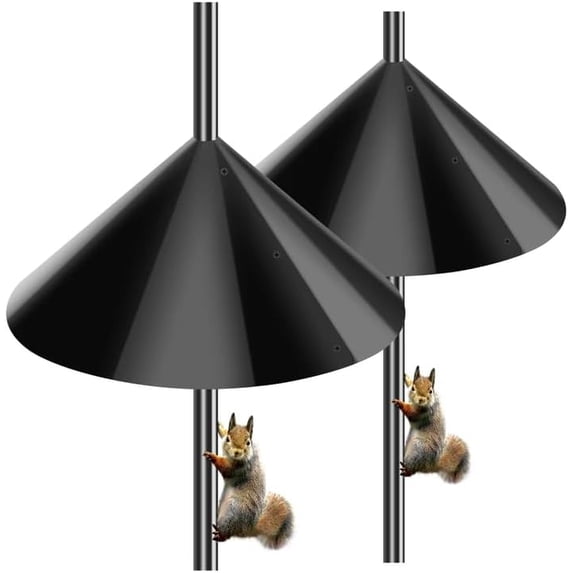 Wide Squirrel Proof Baffles for Bird Feeder Pole, Outdoor Pole Mount ...