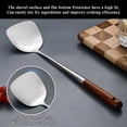 Wide Stainless Steel Wok Spatula, Ergonomic Wooden Handle Cooking Tool ...