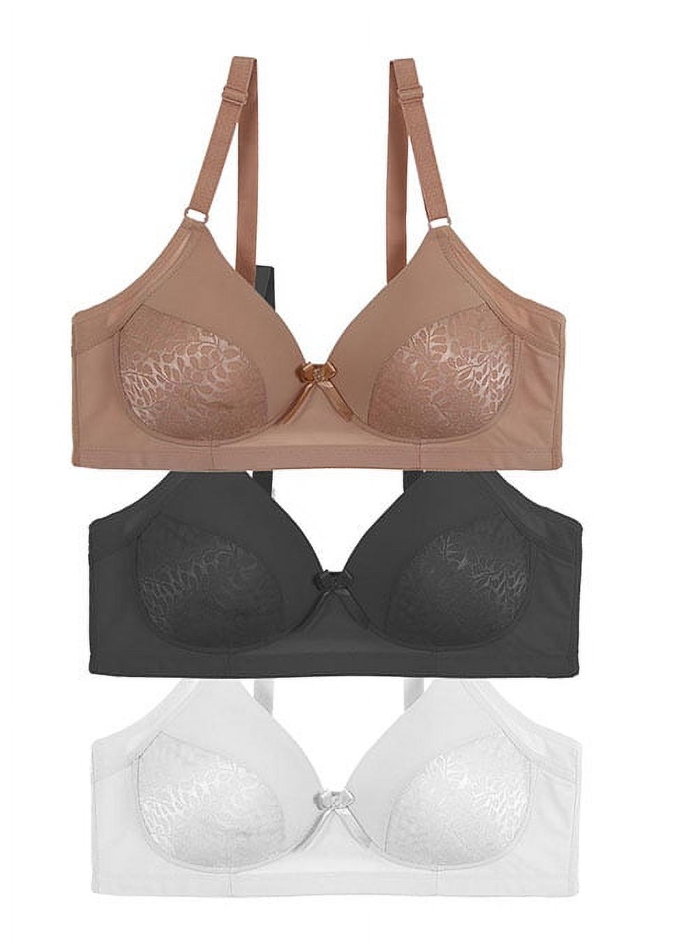 Wide Strap No Wire Lace Layover Bra 6 Pieces Set - Walmart.com