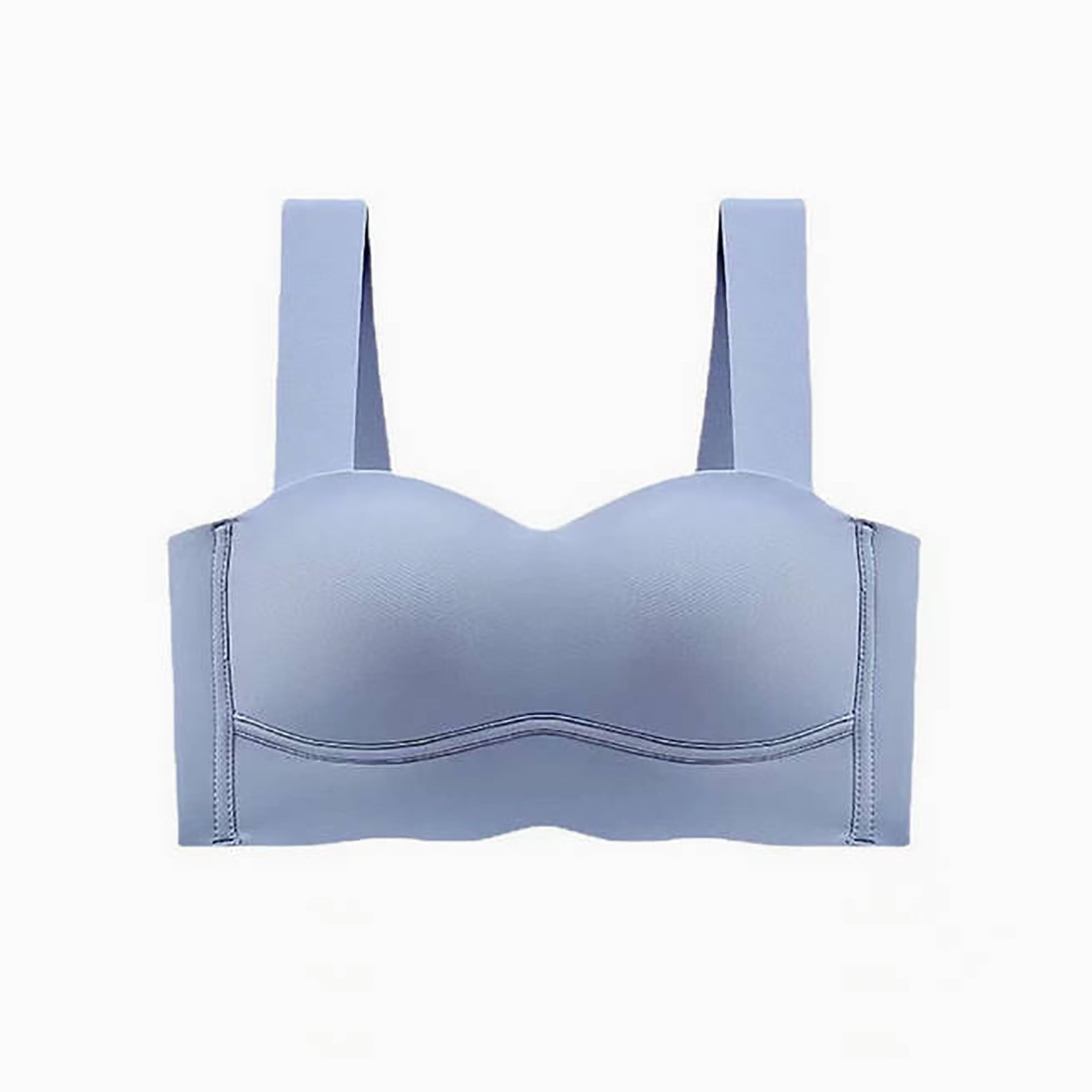 Wide Strap Wireless Bra for Women, Padded Seamless Tank Style Comfort ...