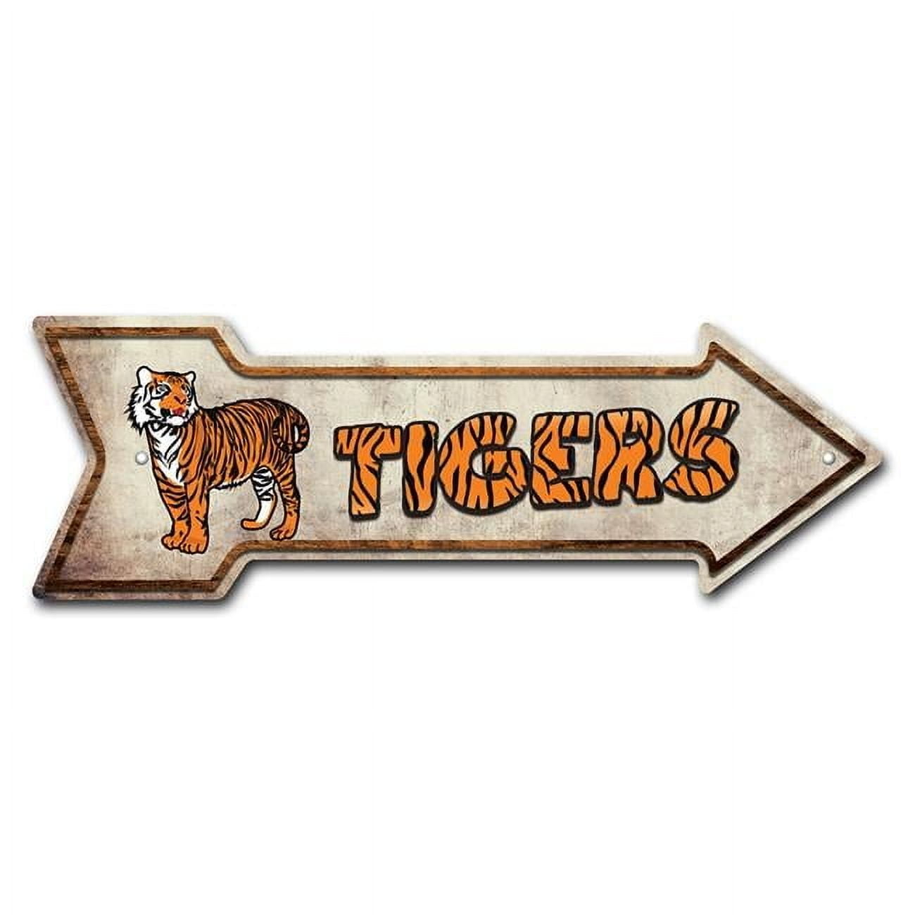 Wide Tigers Arrow Sign - 8 x 24 in. - Walmart.com