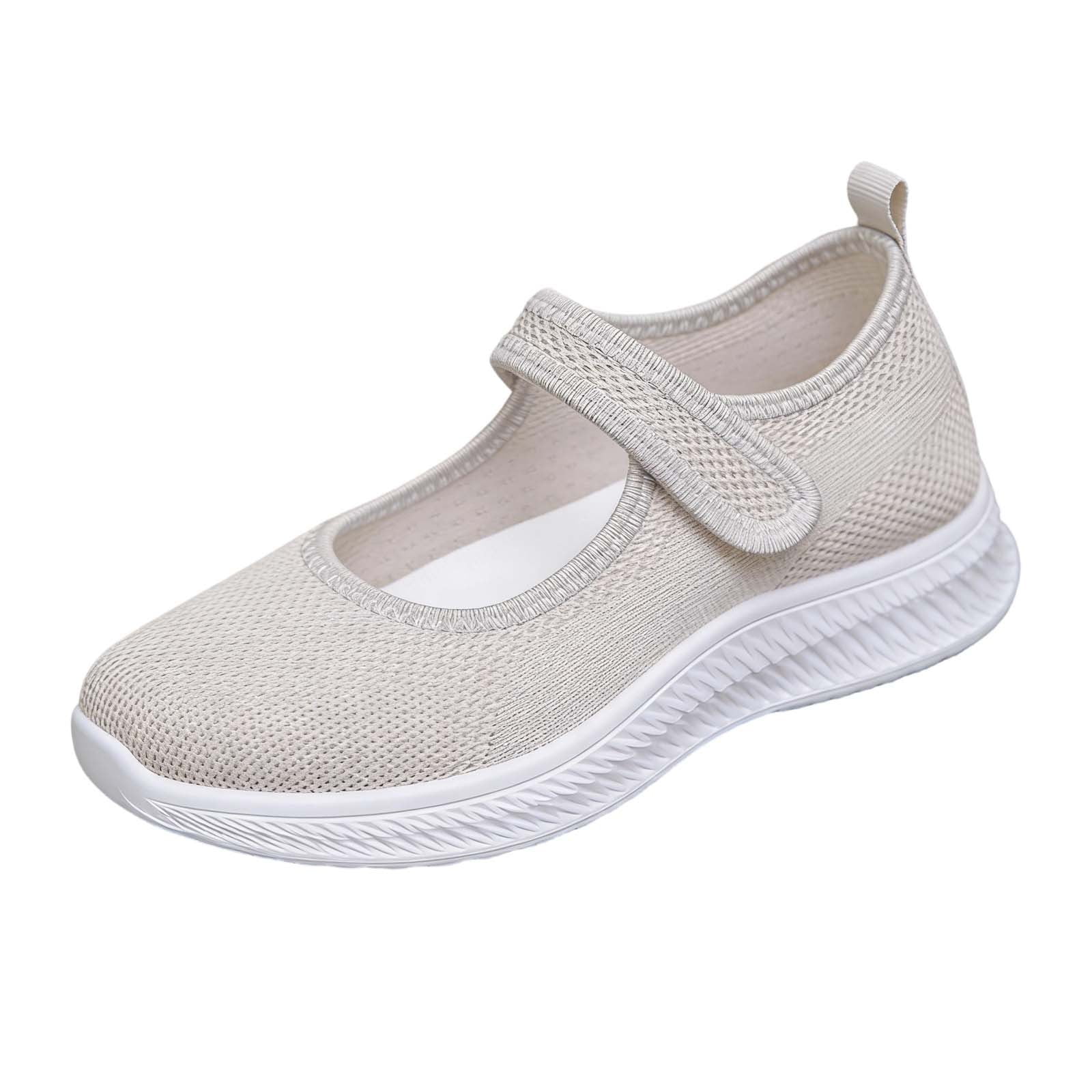 Wide Toe Box Flats Shoes Women Knit Ballet Flats Mary Jane Dress Flat ...