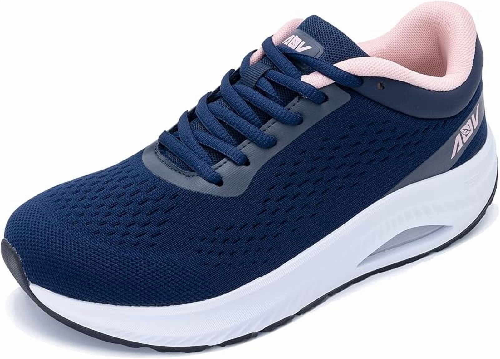 GOOBON Wide Toe Box Walking Shoes Womens Arch Support Orthotic Sneakers ...