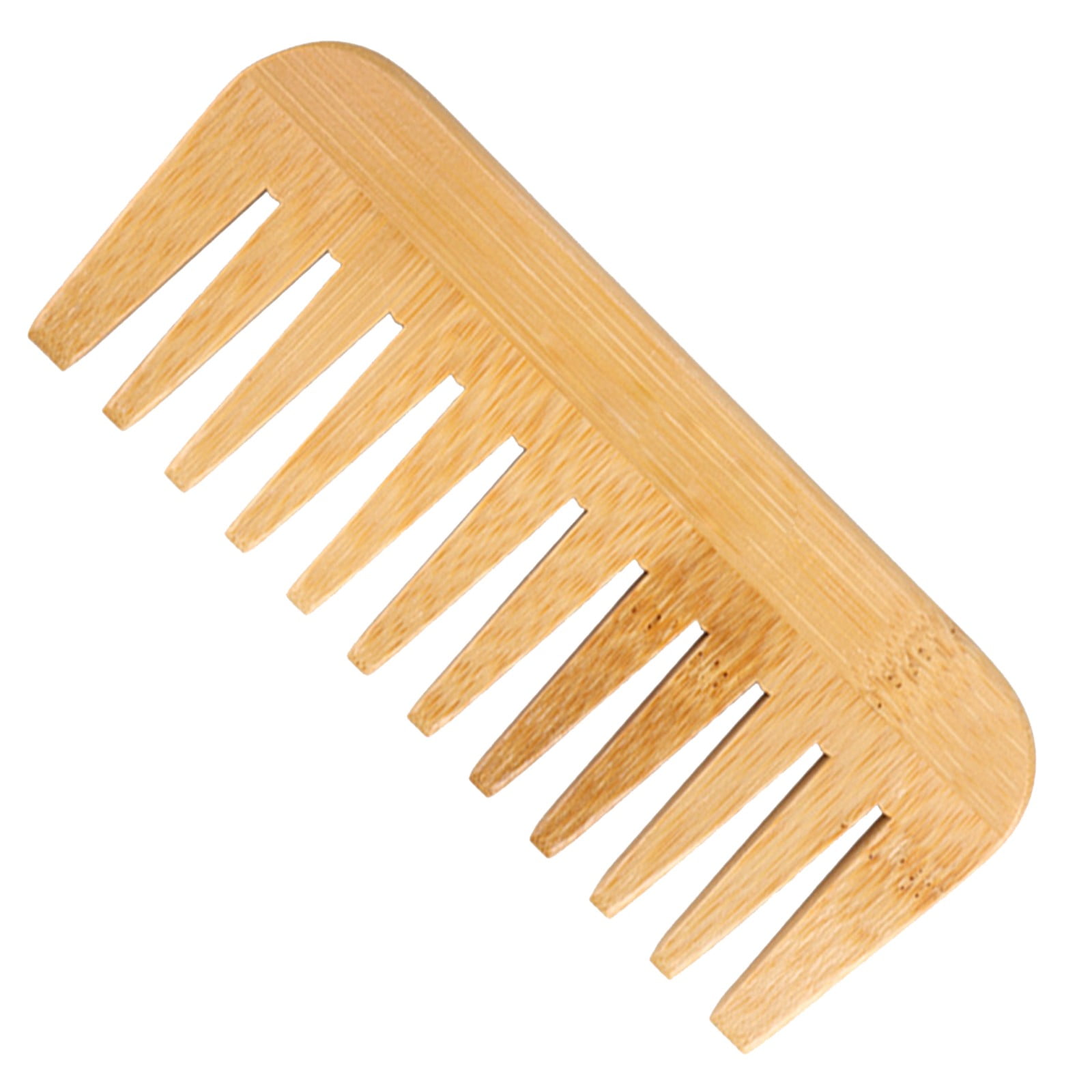 Wide Tooth Bamboo Comb - Detangles & Styles Wet/Dry Hair, Prevents ...